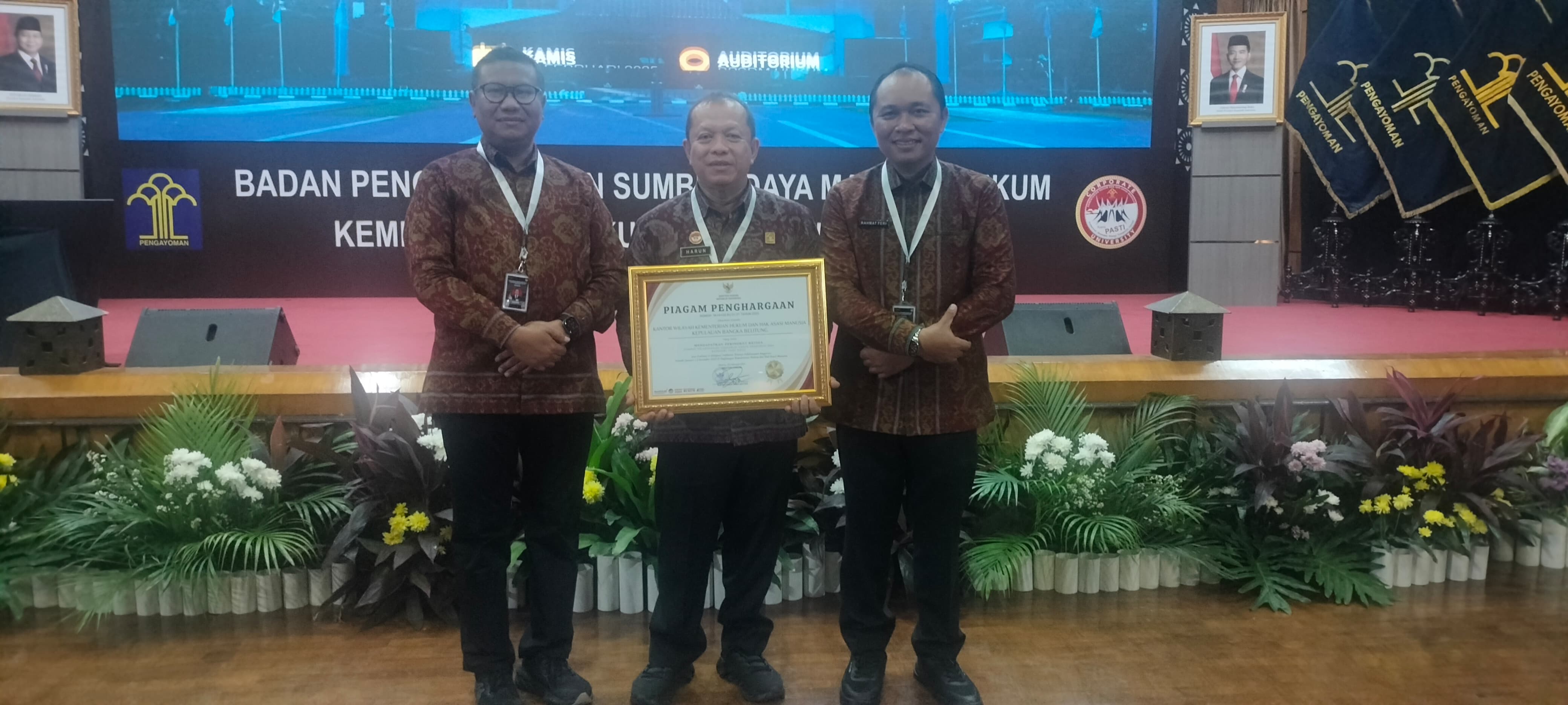 Kanwil Kemenkum Babel Raih Penghargaan Terbaik Ketiga IKPA Tahun Anggaran 2024 Kategori Pagu Kecil